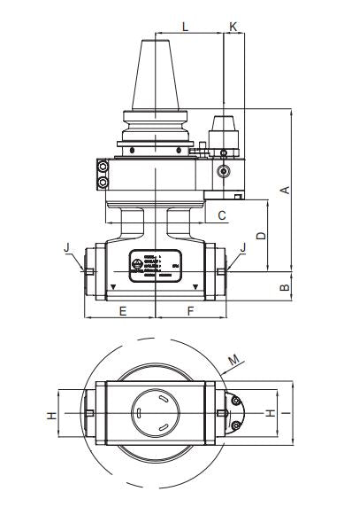 CAT40 ER25 Double Angle Head For CNC Milling | Hold Well