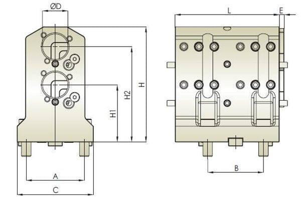 BMT65 2 Pos. Boring Bar Tool Holder for Doosan | Hold Well