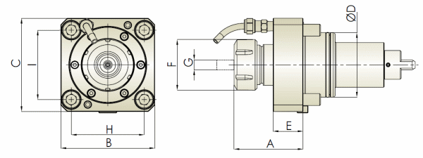 Radial BMT65 Live Tool Holder | Doosan - Hold Well
