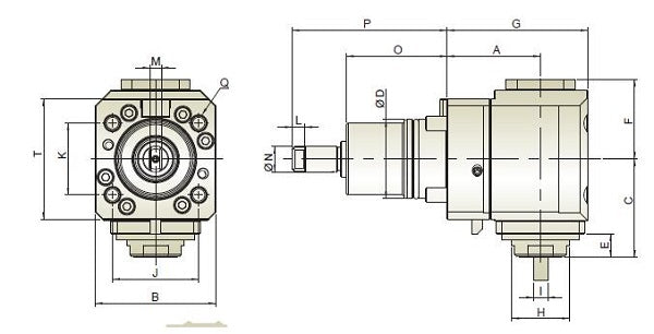 Radial Female Thread Tool Holder | BMT65 ER25 - Hold Well