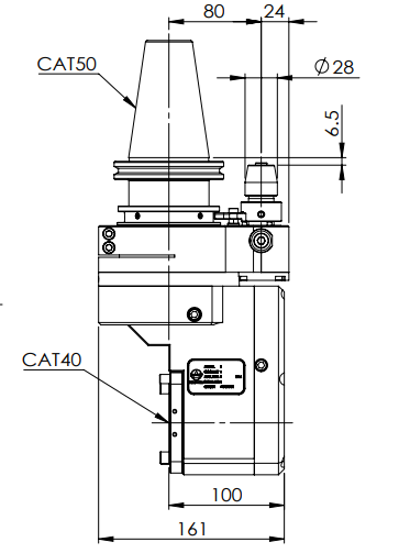 CAT50 Aluminum Angle Head For CNC Milling | Hold Well